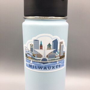 Milwaukee Skyline, Vinyl Sticker, - Etsy