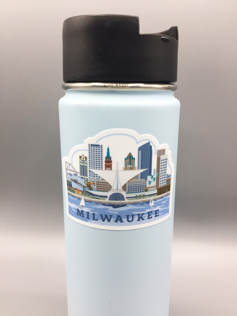 Milwaukee Skyline Vinyl Sticker - Etsy