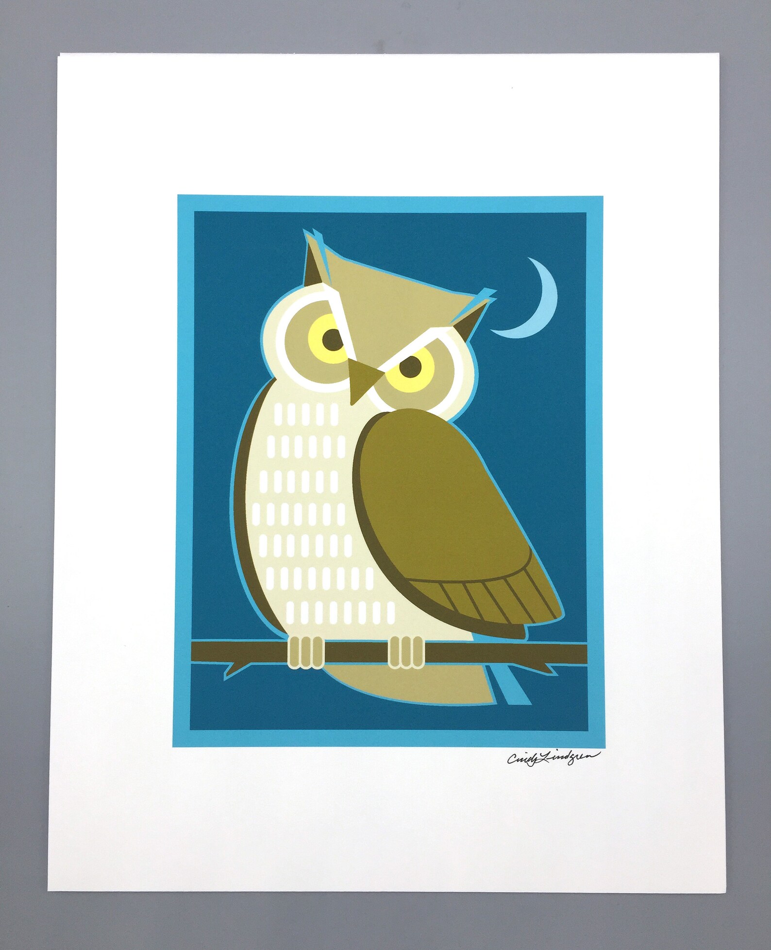 Midnight Owl Art Print - Etsy