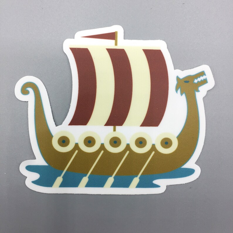 Viking Ship, Vinyl Sticker, - Etsy