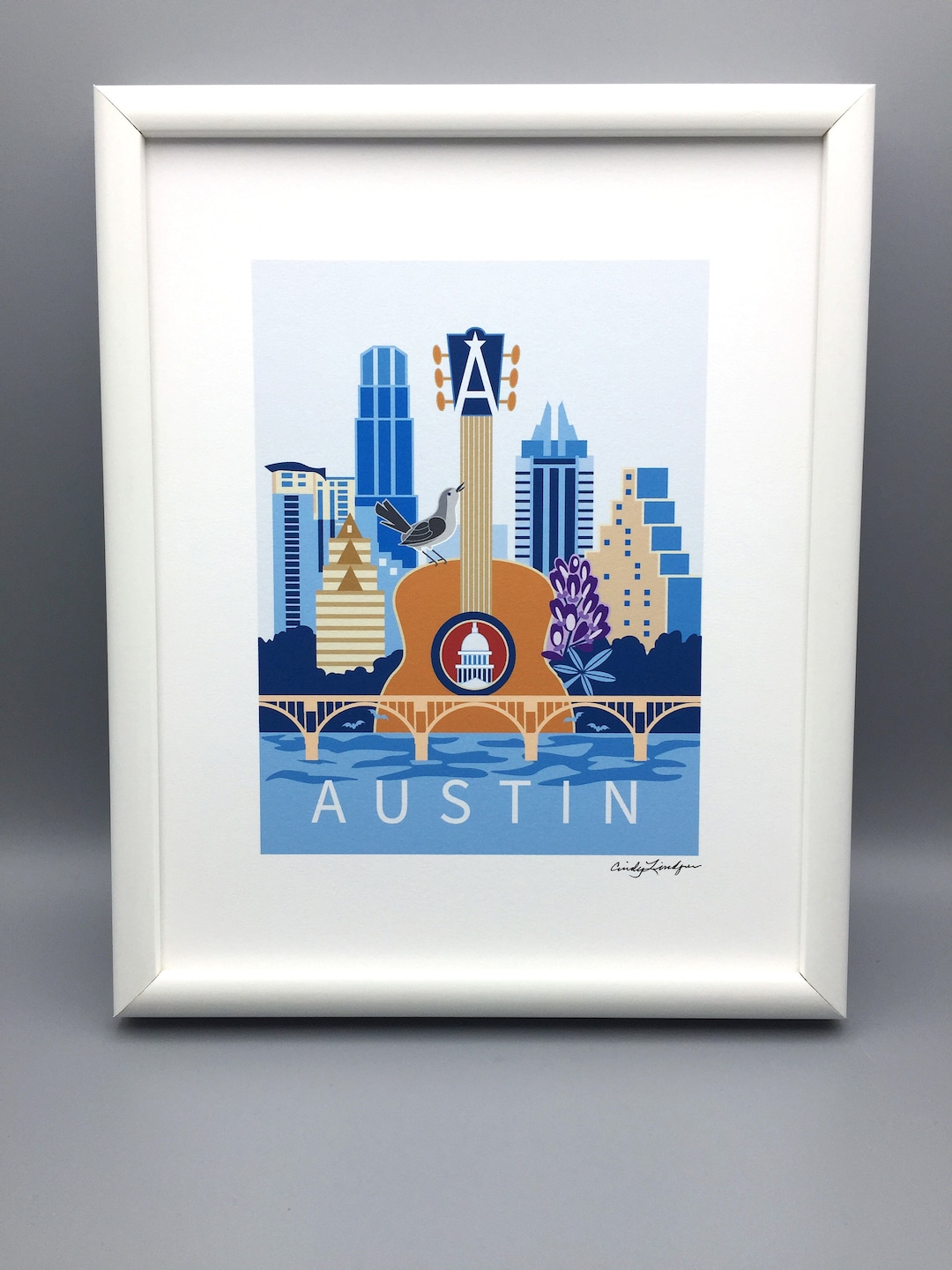 Austin, Texas Skyline, Art Print, - Etsy