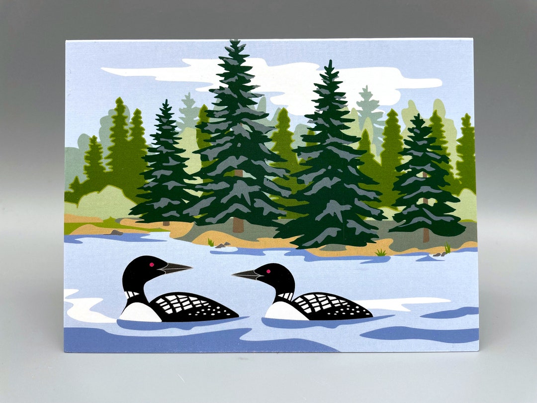 Loon Lake, Card - Etsy