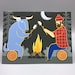 Paul Bunyan & Babe Campfire Card - Etsy