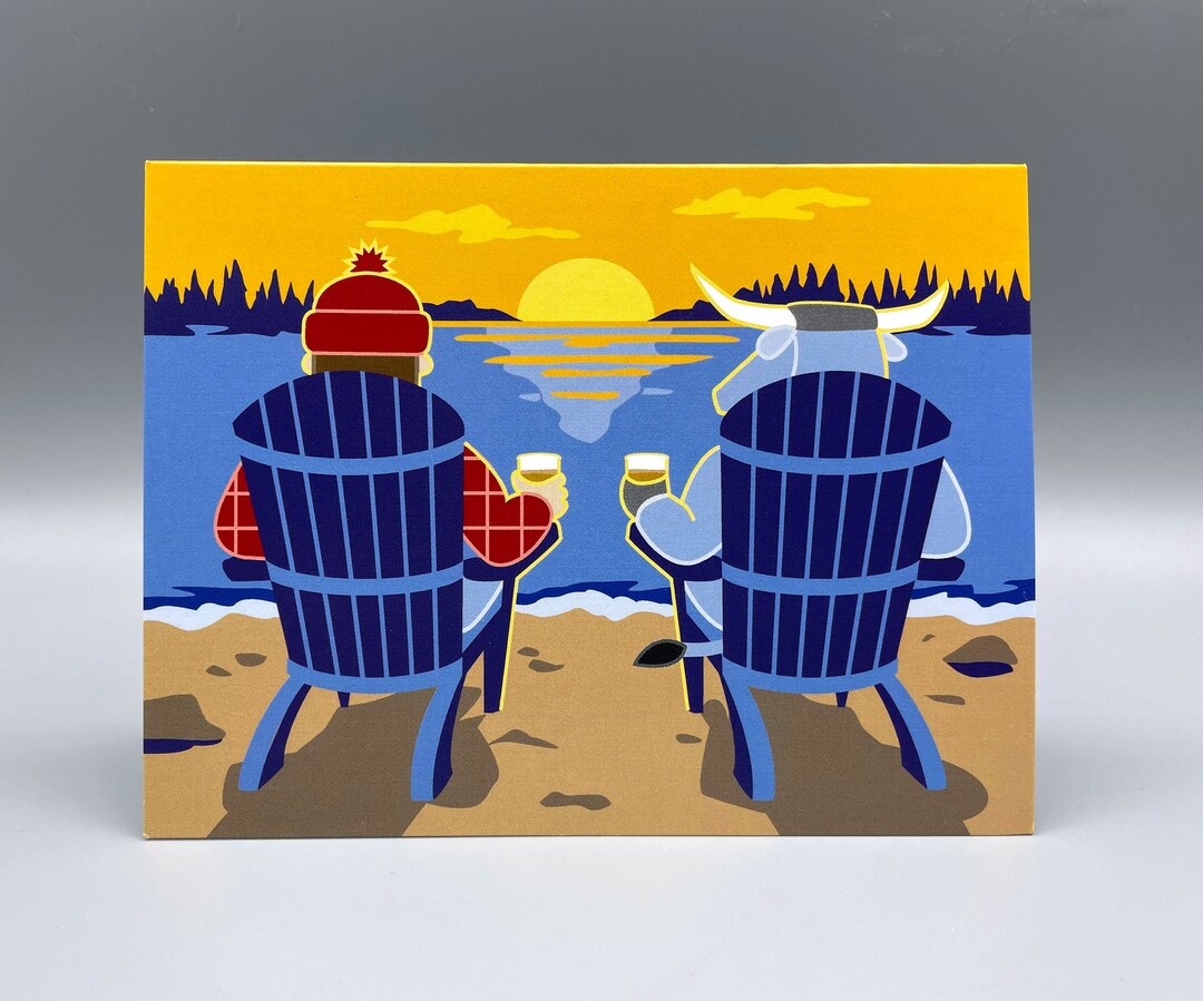 Paul Bunyan & Babe Sunset, Card - Etsy