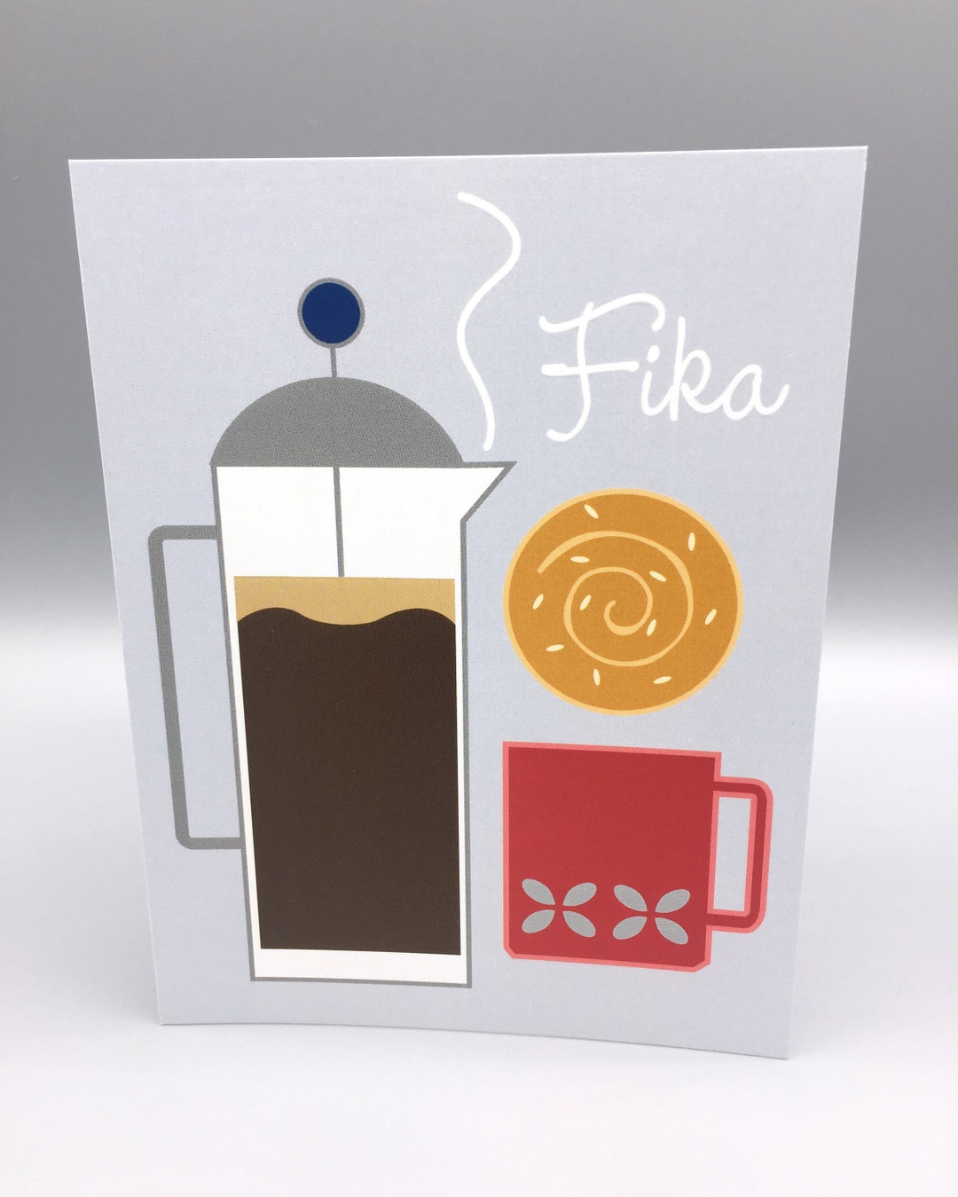 Fika, Swedish Coffee Break, Card - Etsy