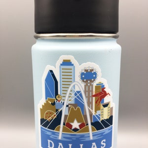 Dallas, Texas Skyline, Vinyl Sticker, - Etsy