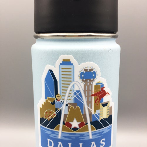 Dallas Texas Skyline Vinyl Sticker - Etsy