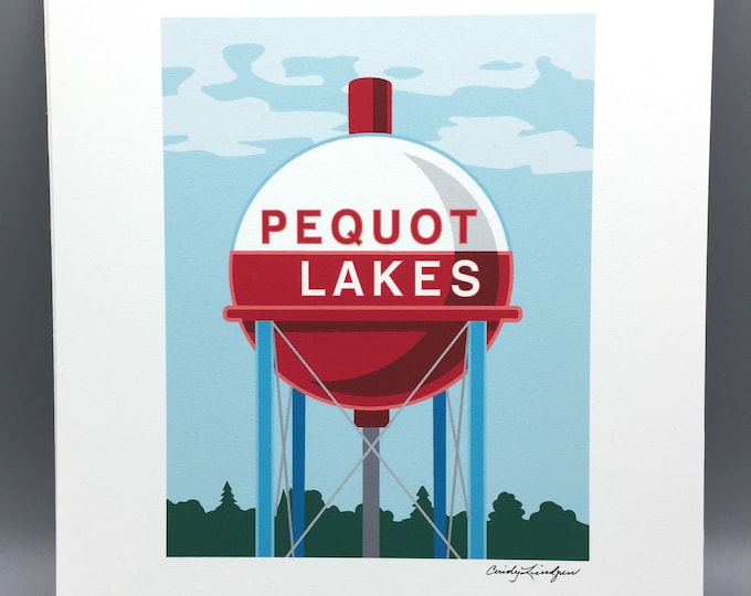 Bobber Water Tower, Pequot Lakes, Minnesota,art Print - Etsy