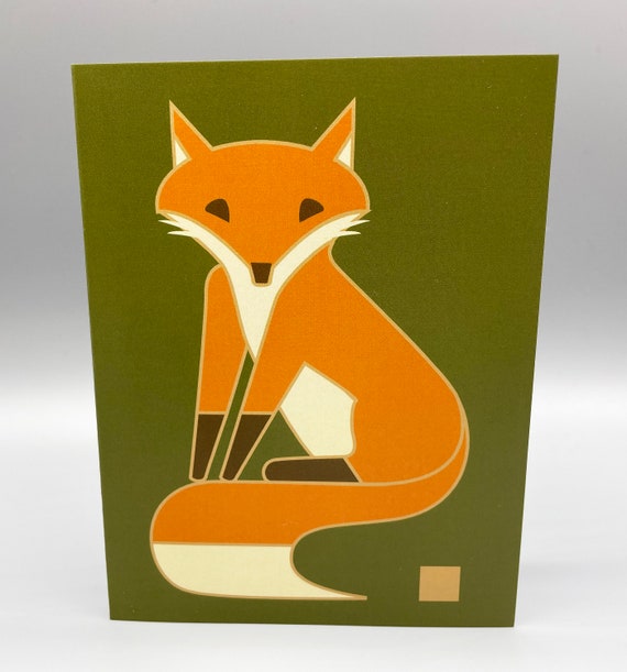 Fox Card | Etsy