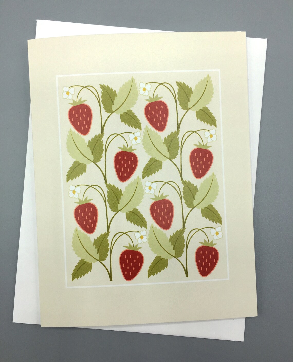 Strawberry Strawberries Card - Etsy