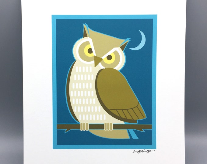 Midnight Owl Art Print - Etsy