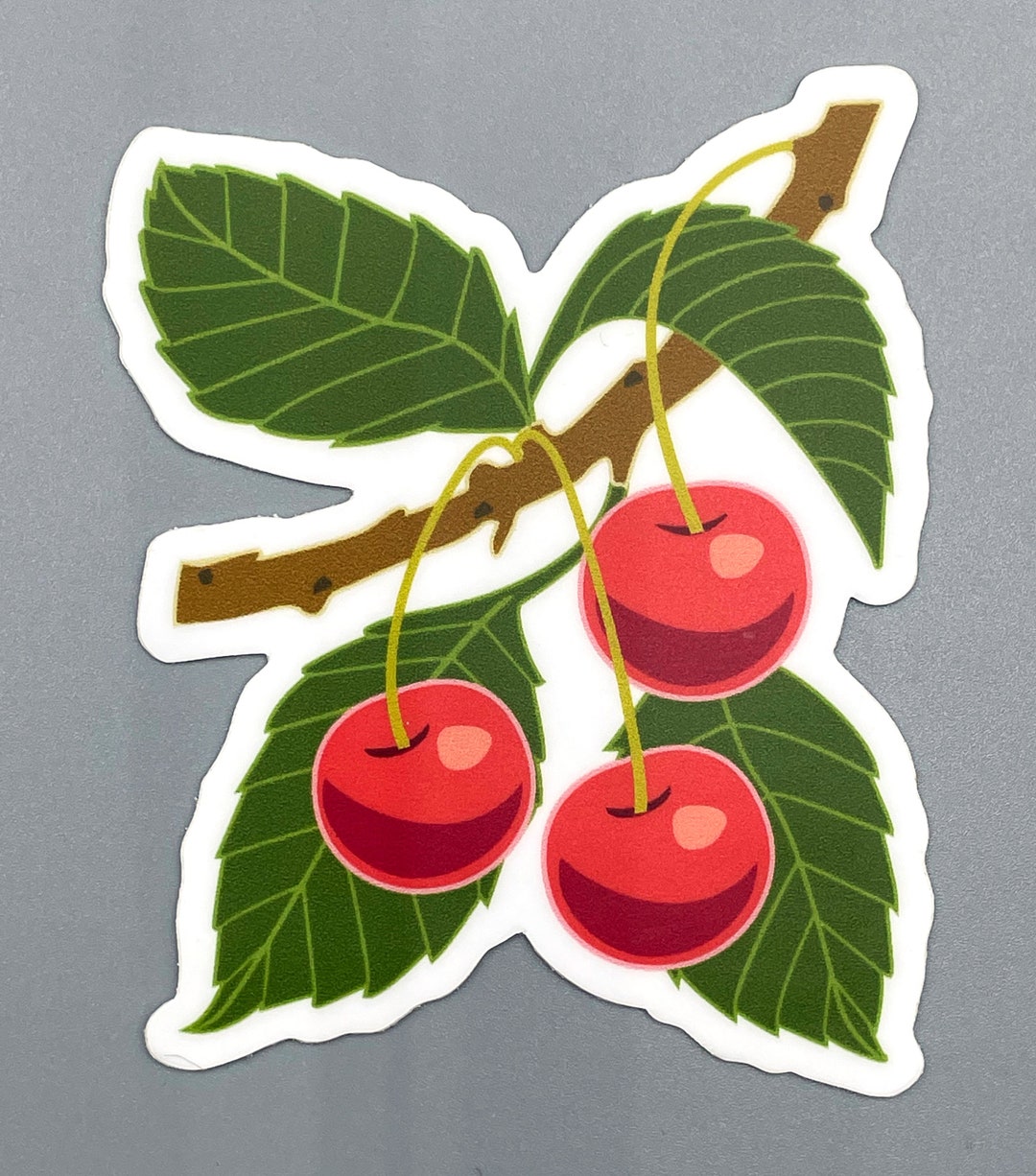 Cherry Trio, Cherries, Vinyl Sticker, - Etsy