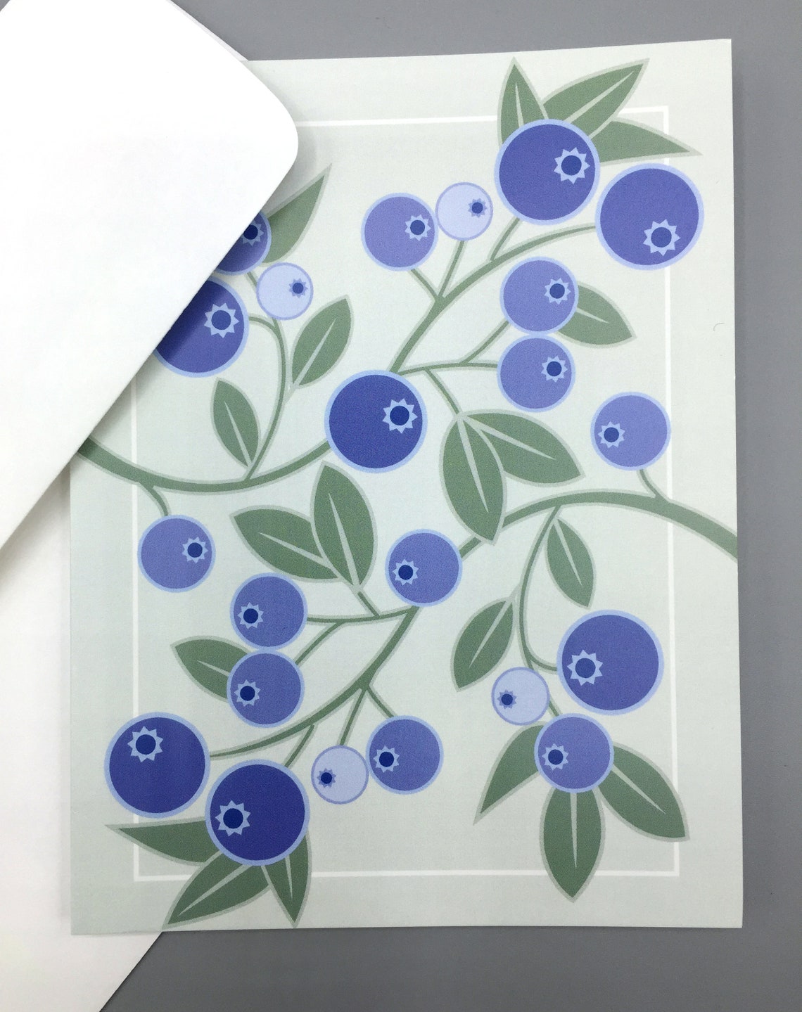Blueberry, Blueberries, Pattern Card - Etsy