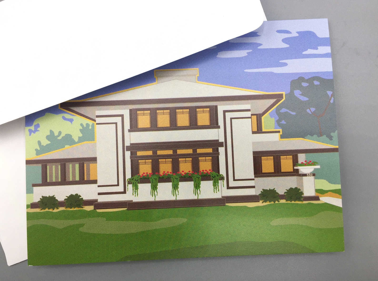 Stockman House, Frank Lloyd Wright Architecture, Mason City, Iowa Card ...