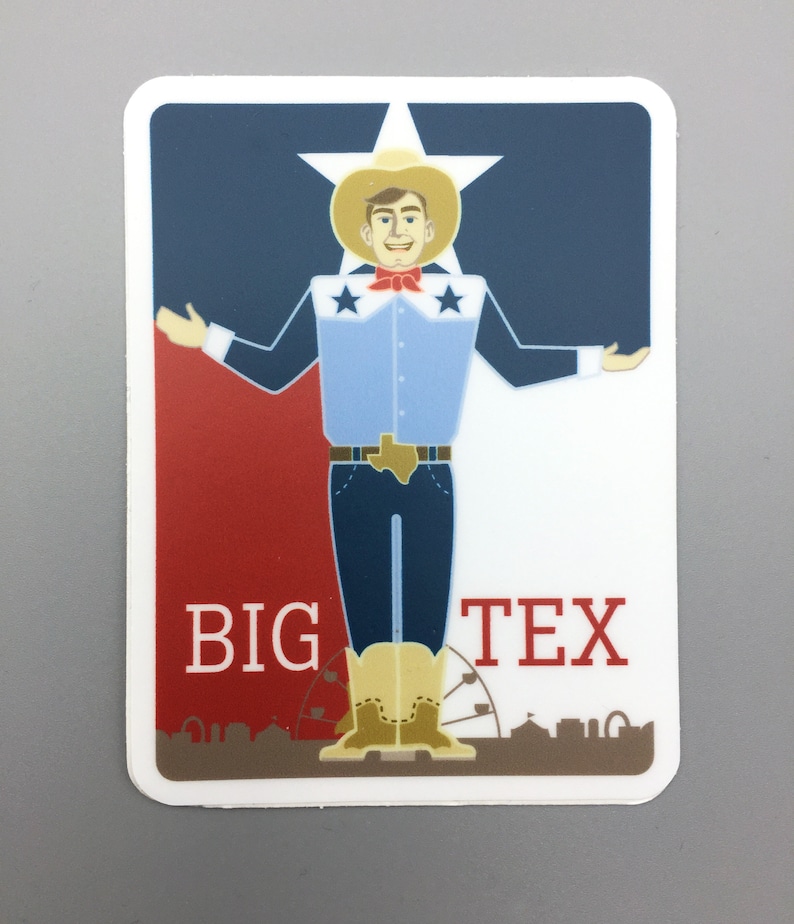 Big Tex Texas State Fair Vinyl Sticker | Etsy