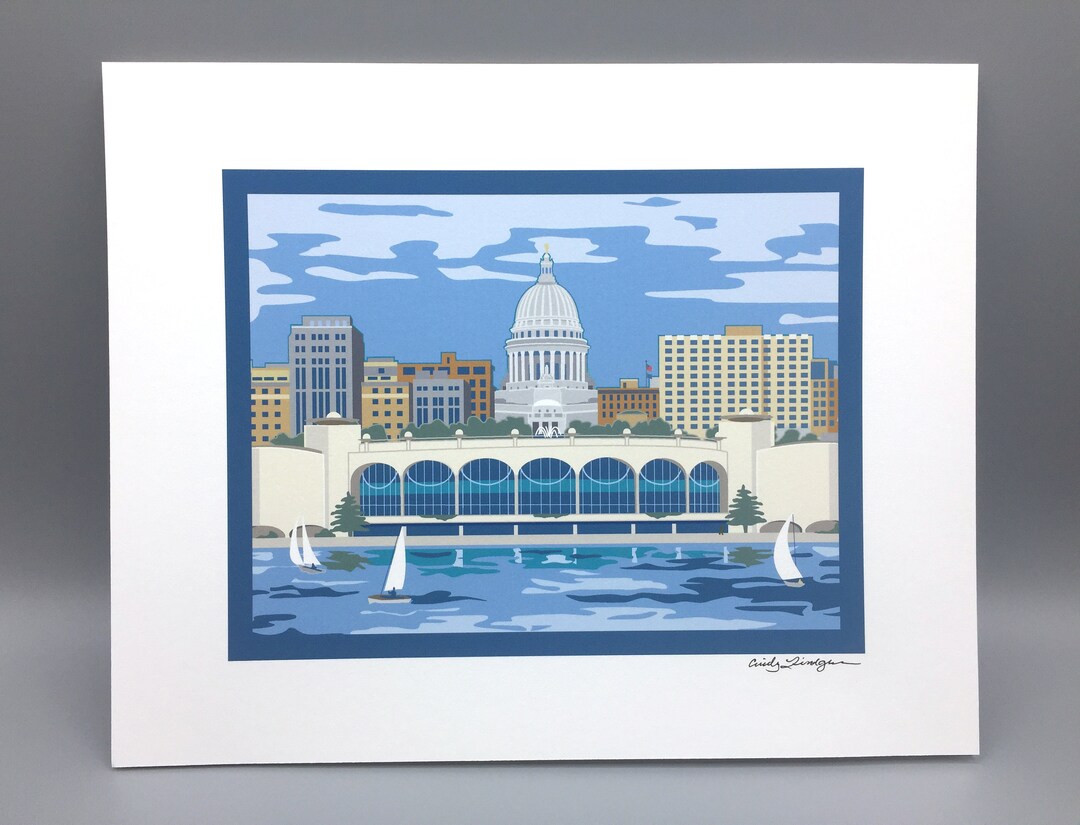 Madison, Wisconsin Skyline, Art Print - Etsy