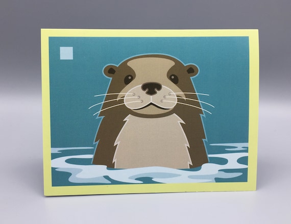 Otter Card | Etsy