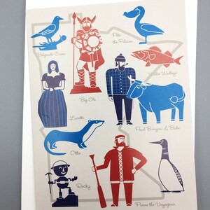 Minnesota Character Icons Card - Etsy