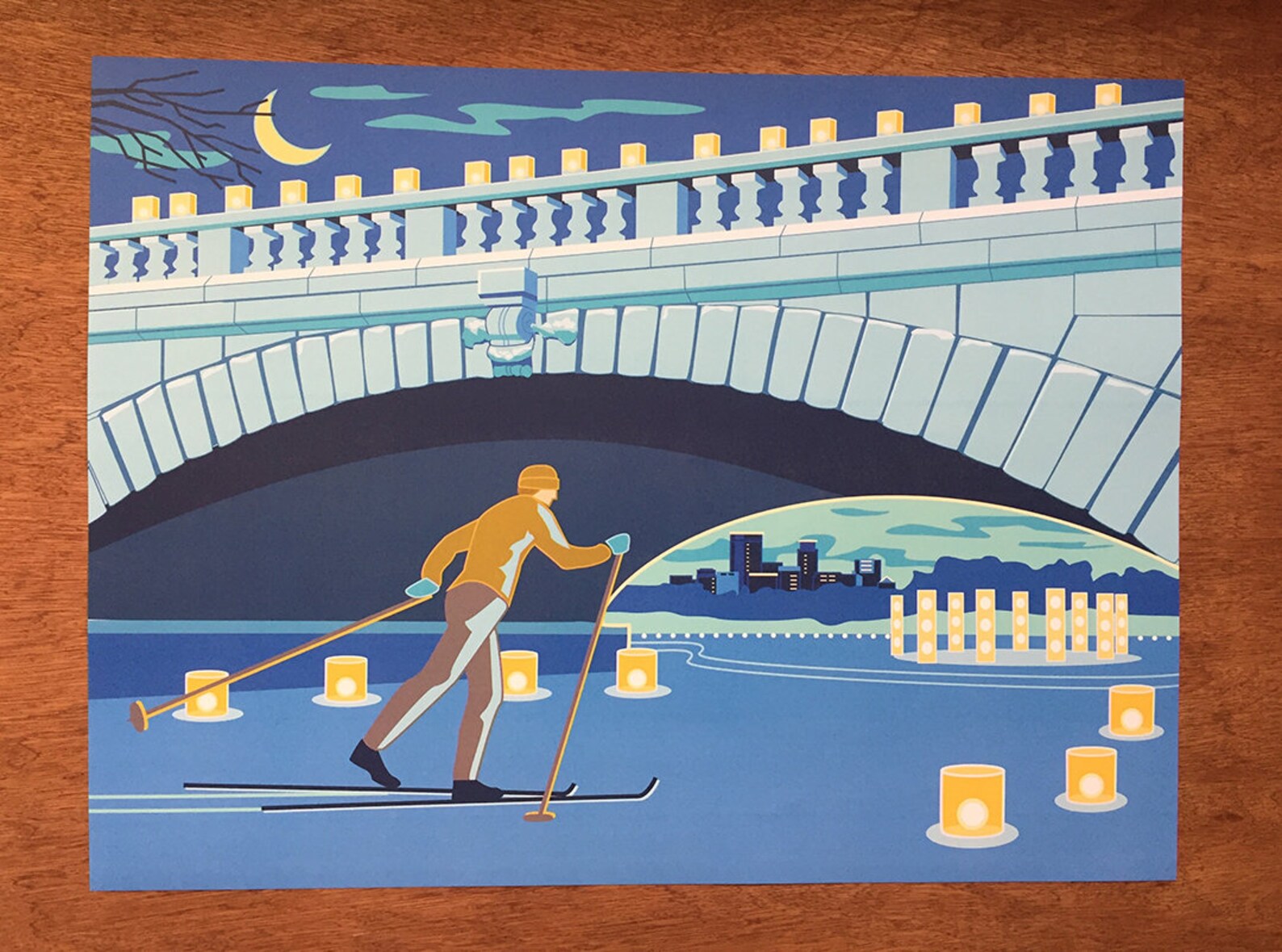 Luminary Loppet Minneapolis Skyline 18x 24 Poster - Etsy