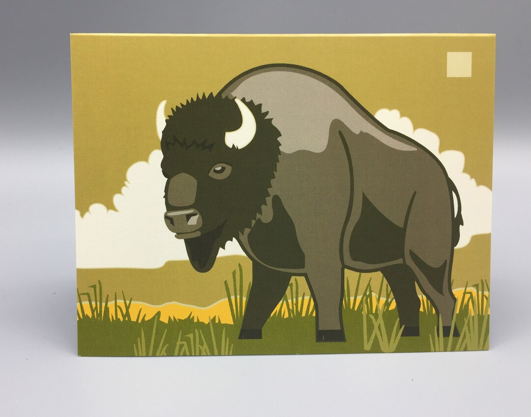 Bison Card - Etsy