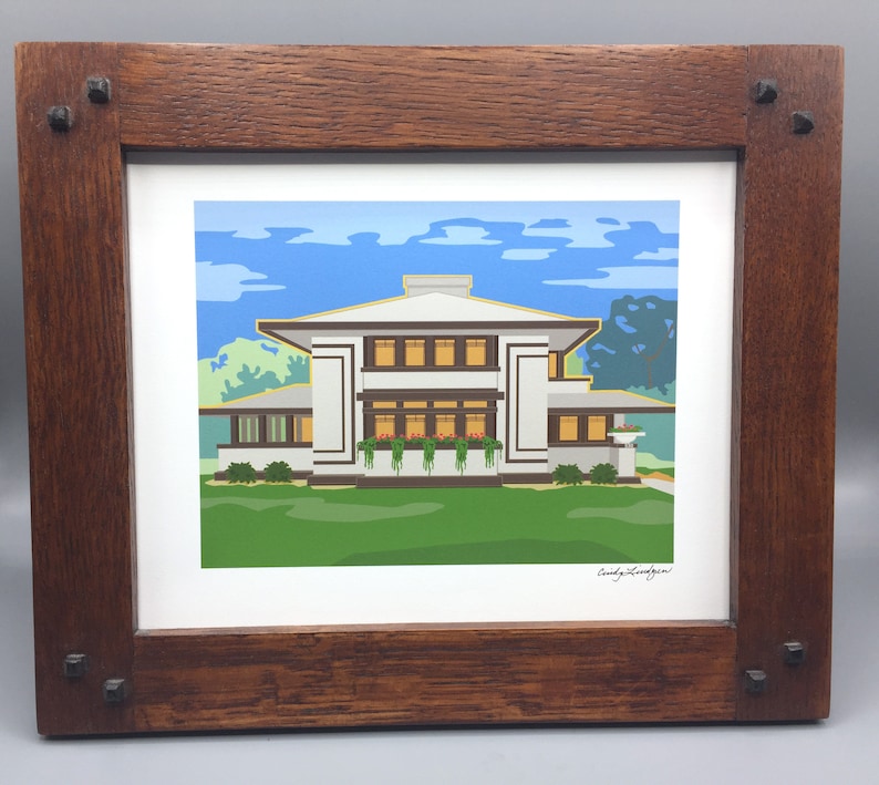 Stockman House Frank Lloyd Wright architecture Mason | Etsy