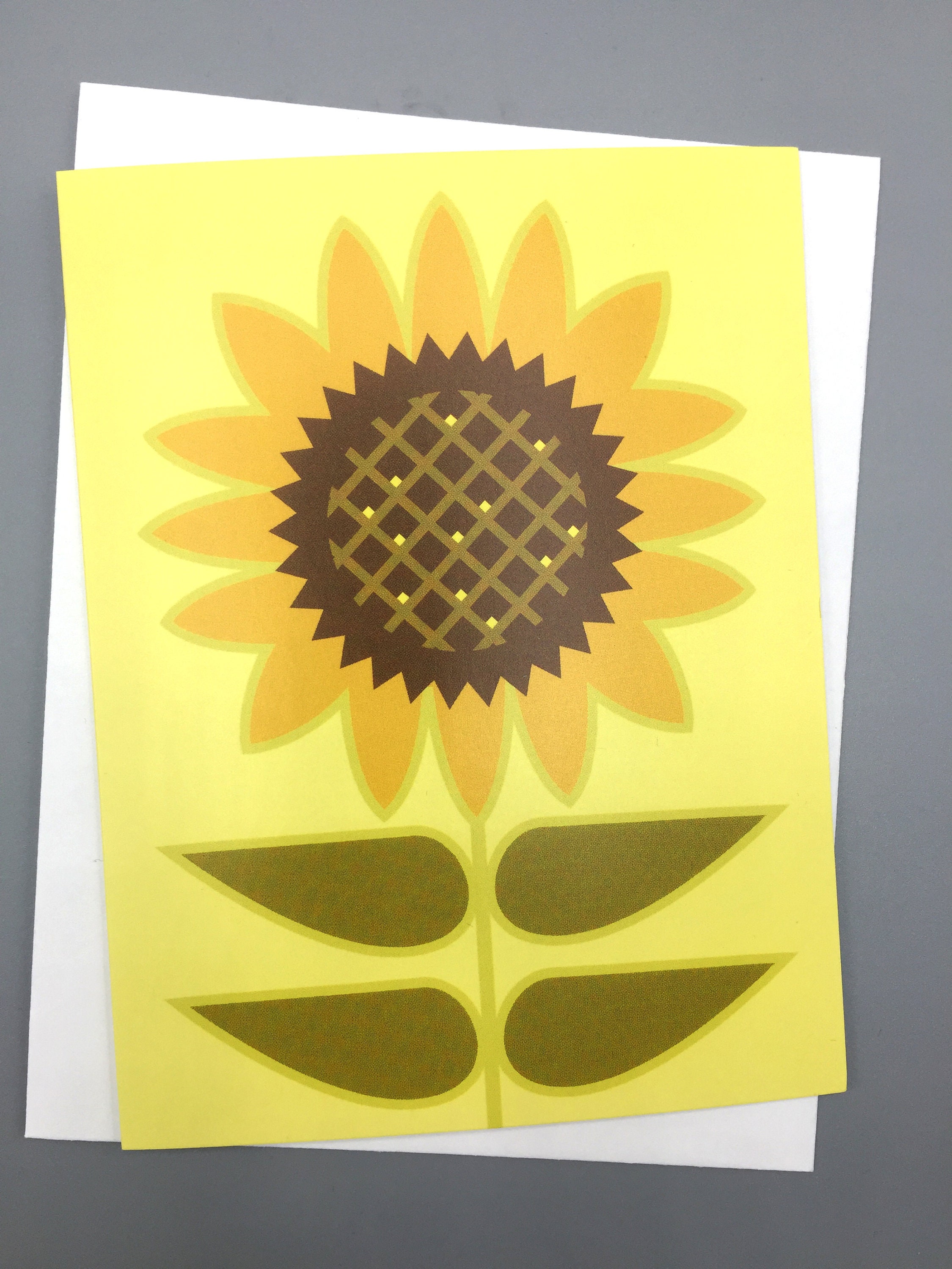 Sunflower Card | Etsy