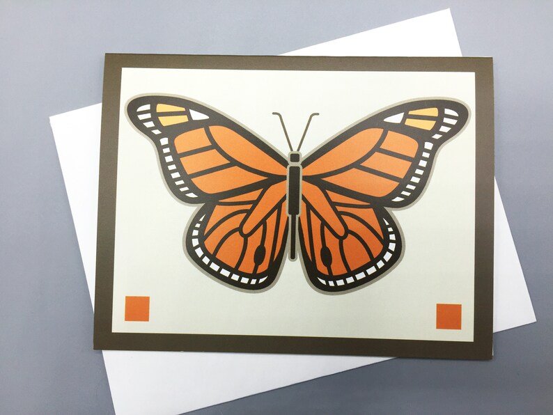 Monarch Note Card - Etsy