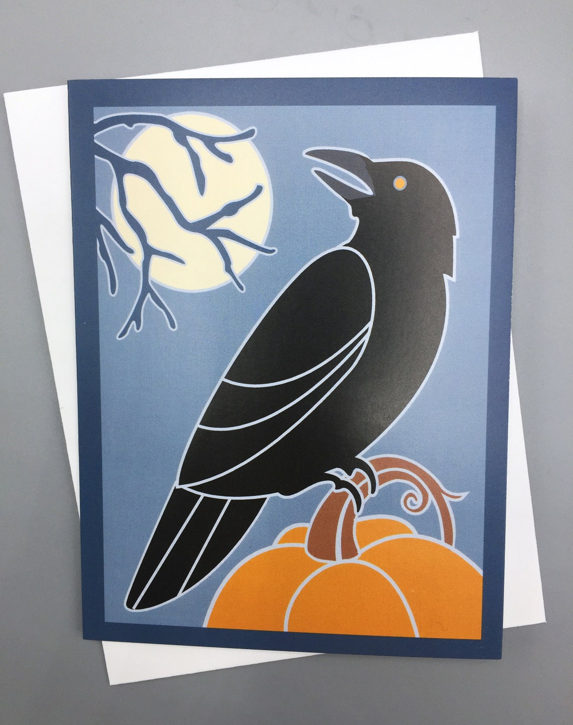 Raven Card - Etsy