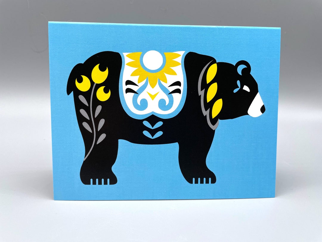 Dala Bear Card - Etsy
