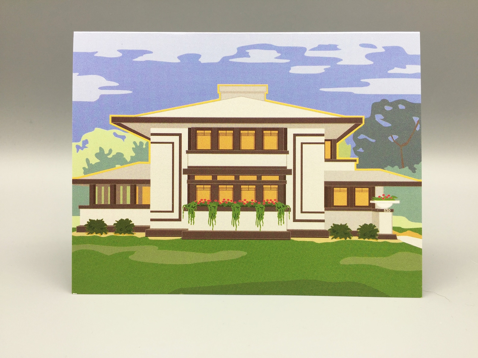 Stockman House, Frank Lloyd Wright Architecture, Mason City, Iowa Card ...
