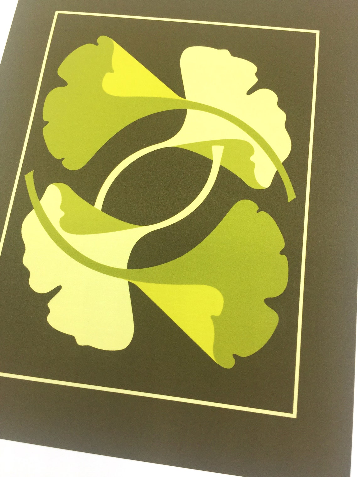 Ginkgo Leaves Art Print, Arts and Crafts Style - Etsy