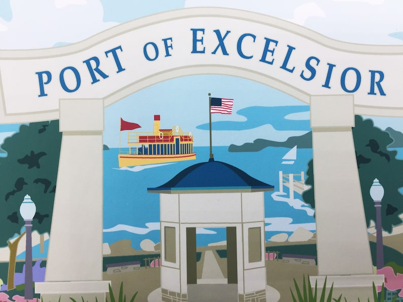 Excelsior Minnesota Lake Minnetonka Art Print - Etsy