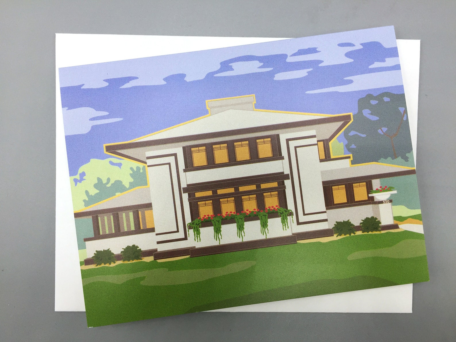 Stockman House, Frank Lloyd Wright Architecture, Mason City, Iowa Card ...