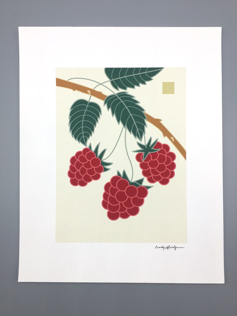 Raspberry Art Print - Etsy