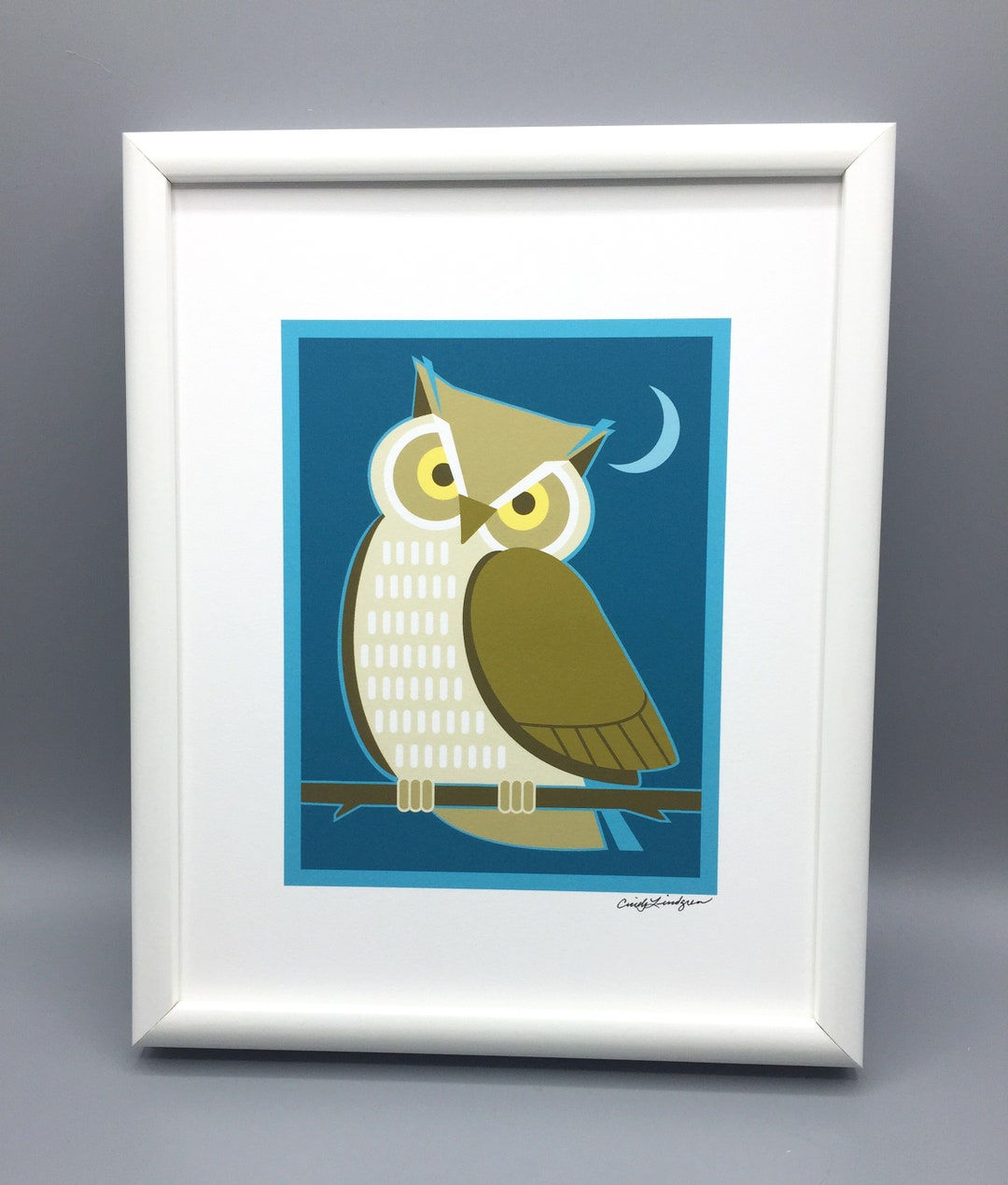 Midnight Owl Art Print - Etsy