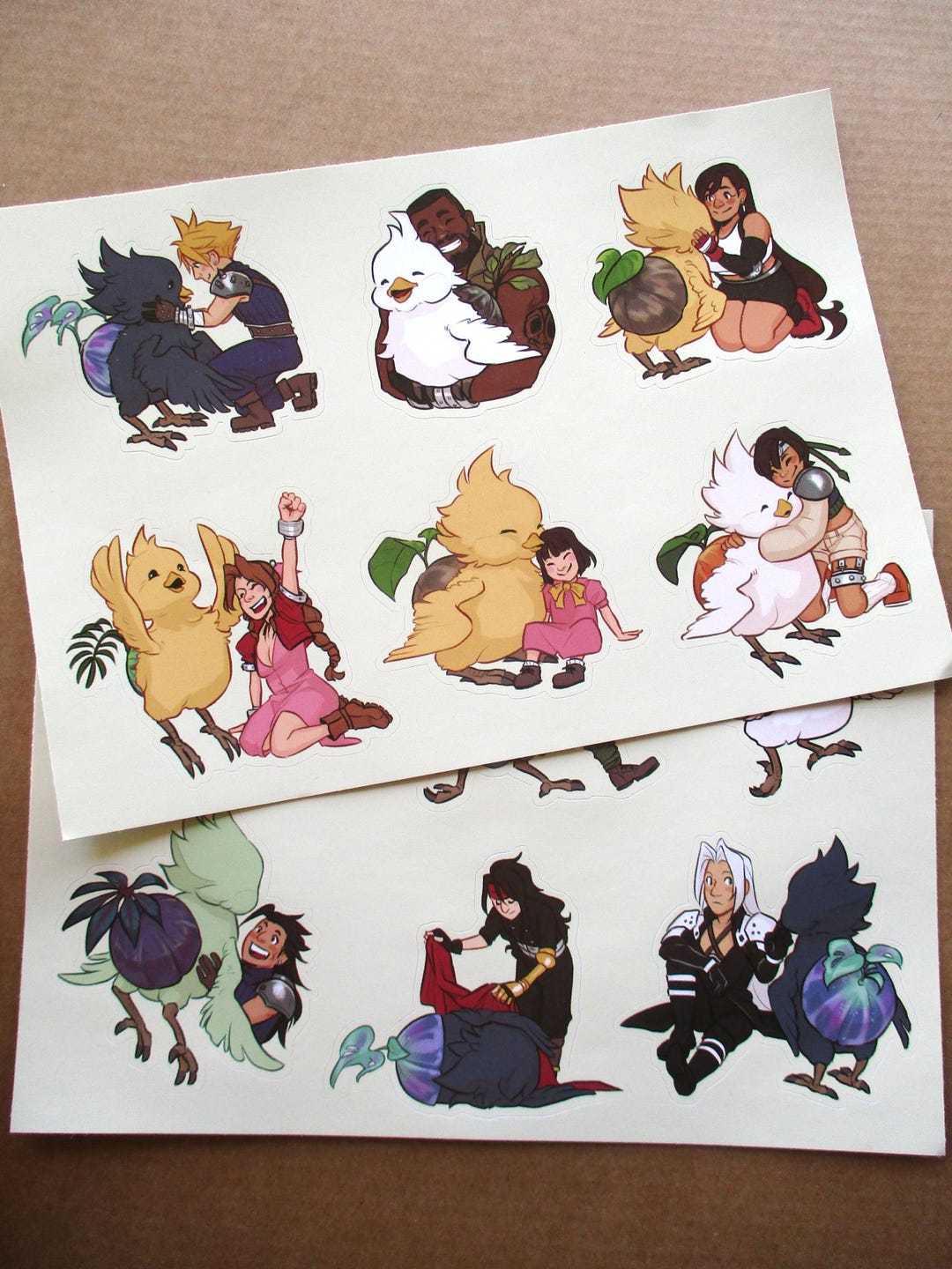 A5 Vinyl Sticker Sheet - FF7 Chocobo Chicks - Etsy