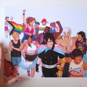 8.5x11 Final Fantasy VII Fanart Print Pride Parade - Etsy