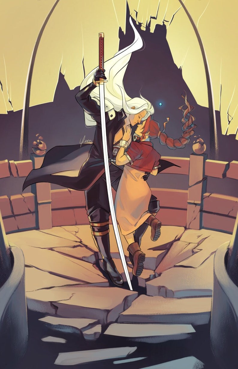 11x17" Final Fantasy VII Fanart Print - Aeriseph Shattering Fate - Etsy
