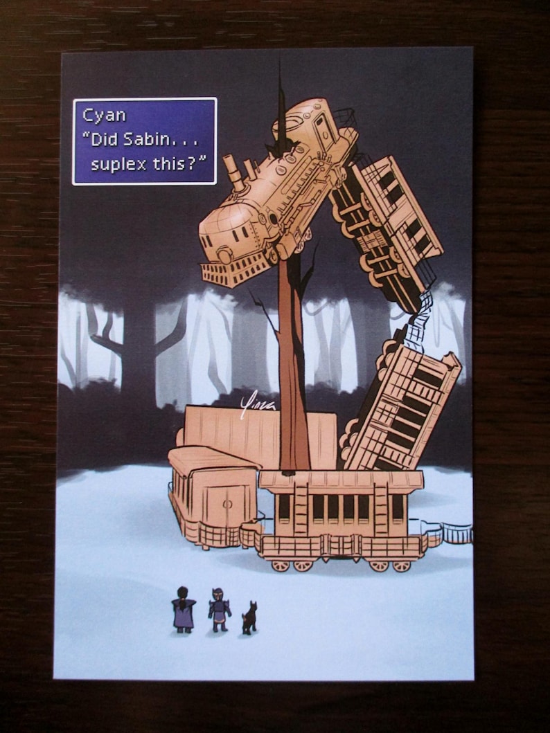 4x6" Final Fantasy VI Postcard Print - Did Sabin Suplex This? - Etsy