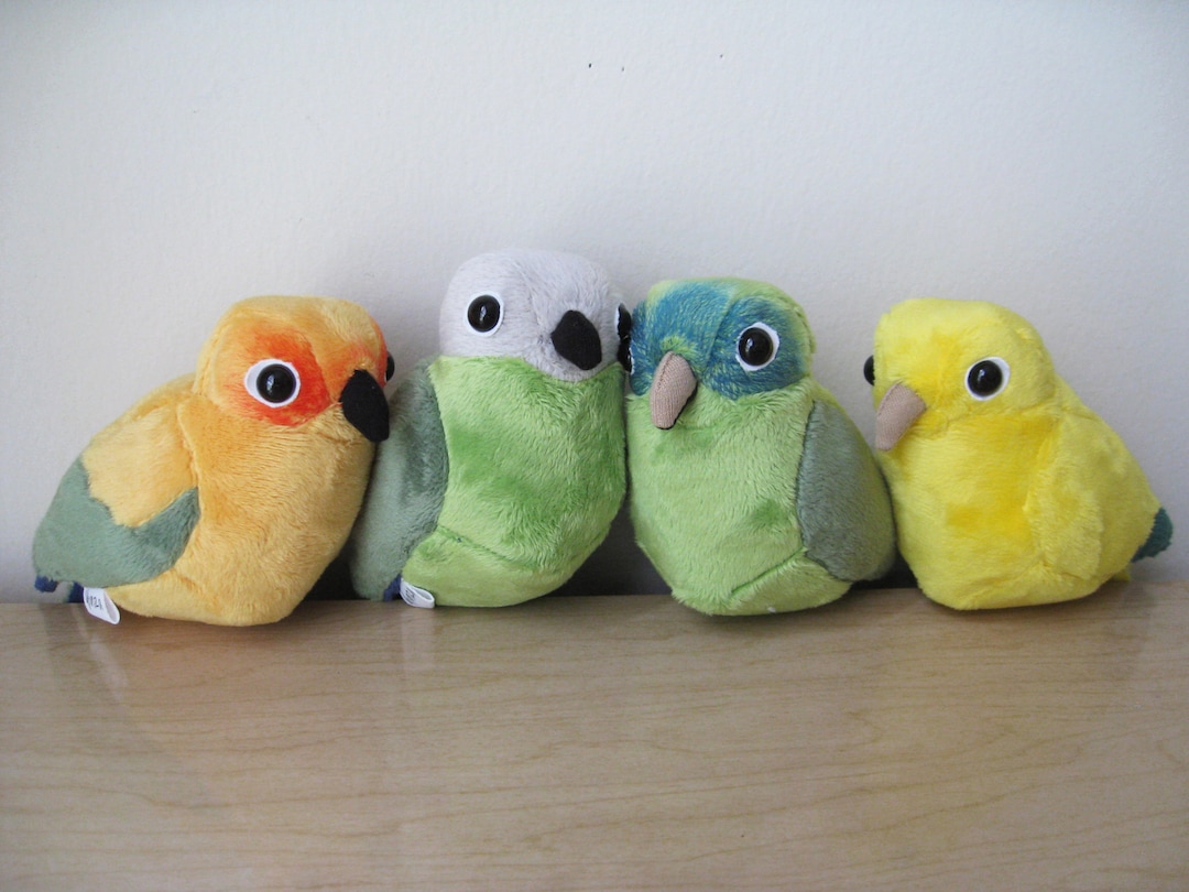 Conure Plush Doll - Sun, Dusky, Blue Crown, or Golden - Etsy