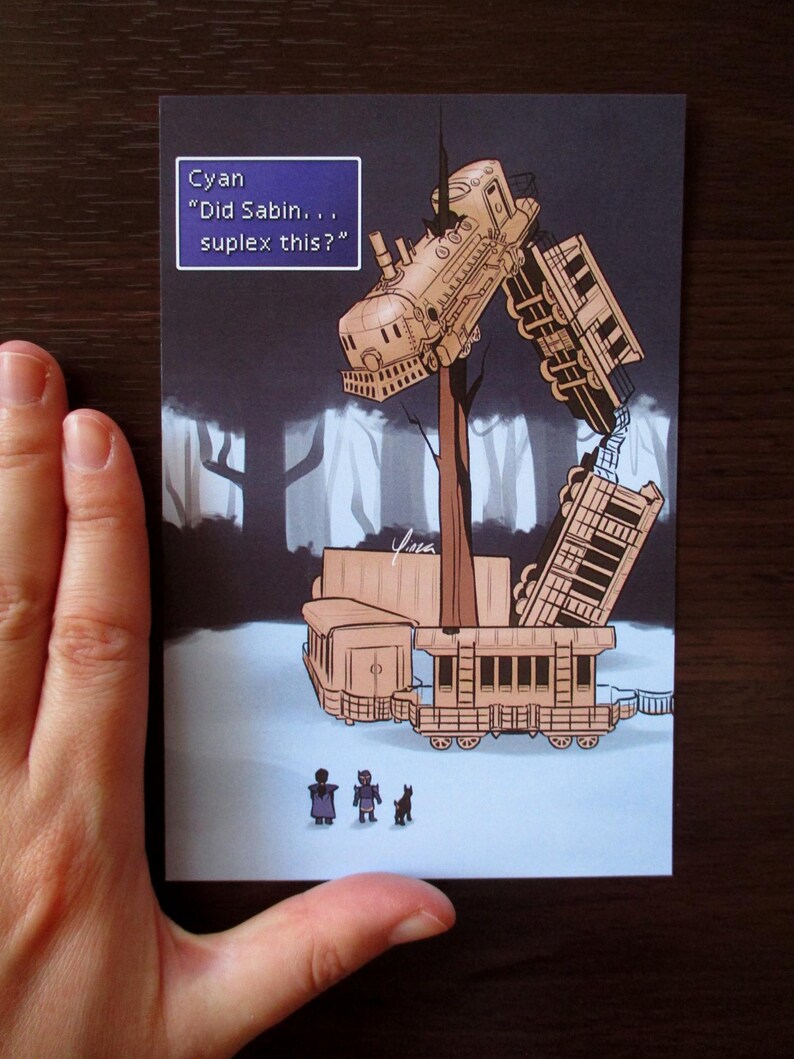 4x6" Final Fantasy VI Postcard Print - Did Sabin Suplex This? - Etsy