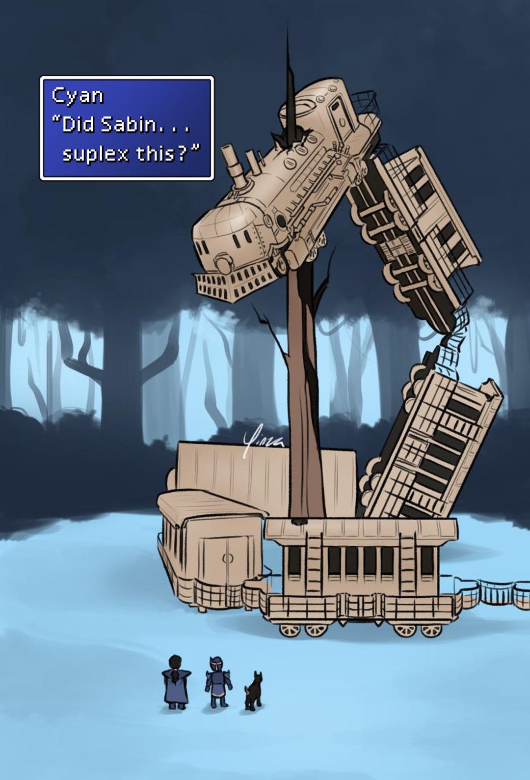 4x6" Final Fantasy VI Postcard Print - Did Sabin Suplex This? - Etsy