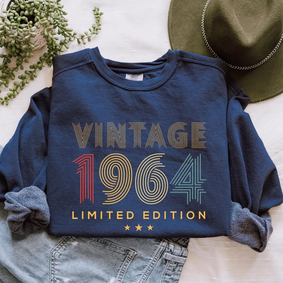 Comfort Colors® 61st Birthday Sweatshirt | Vintage Limited Edition 1964 ...