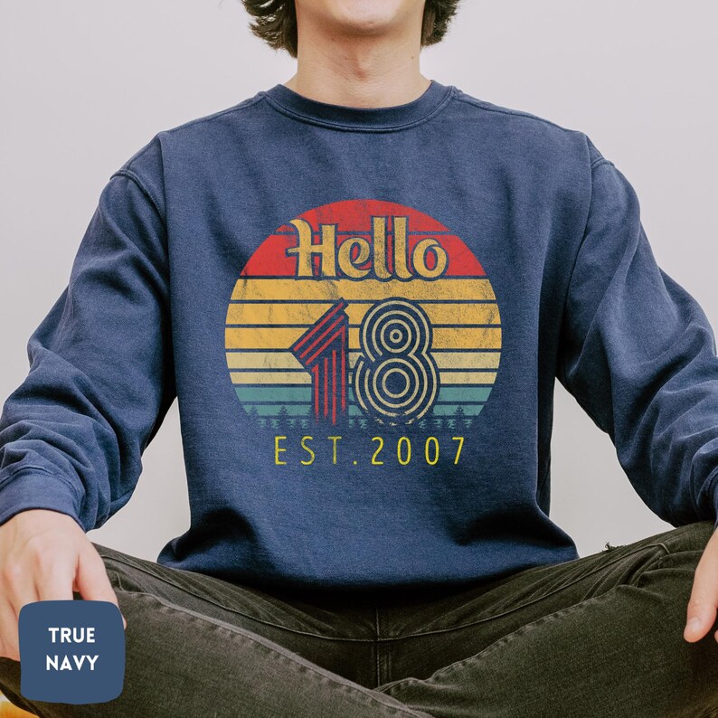 18th Birthday Shirt | Hello 18 Shirt | 18th Vintage Birthday T-shirt ...