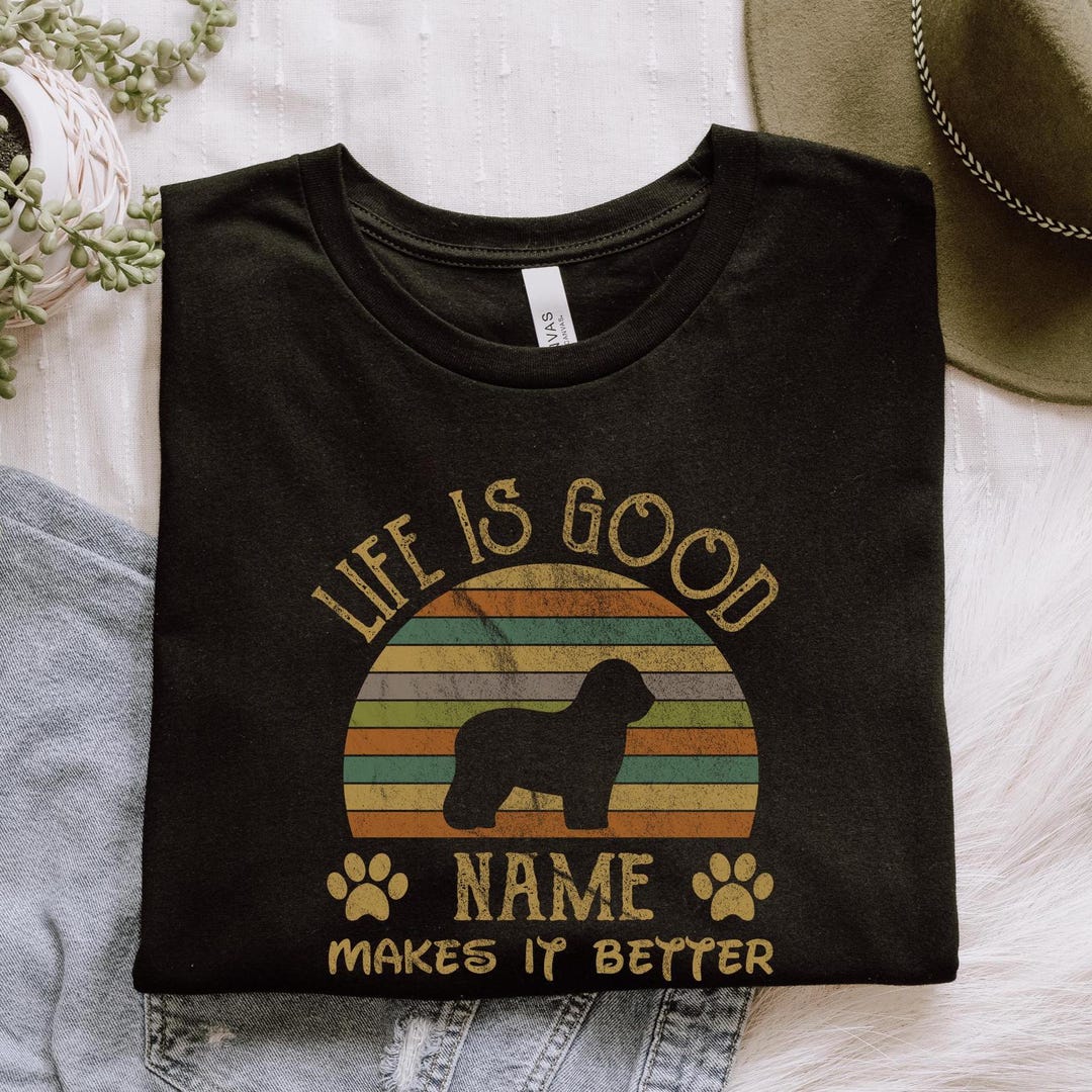Old English Sheepdog T-shirt With Personalized Dog Name | Gift for ...