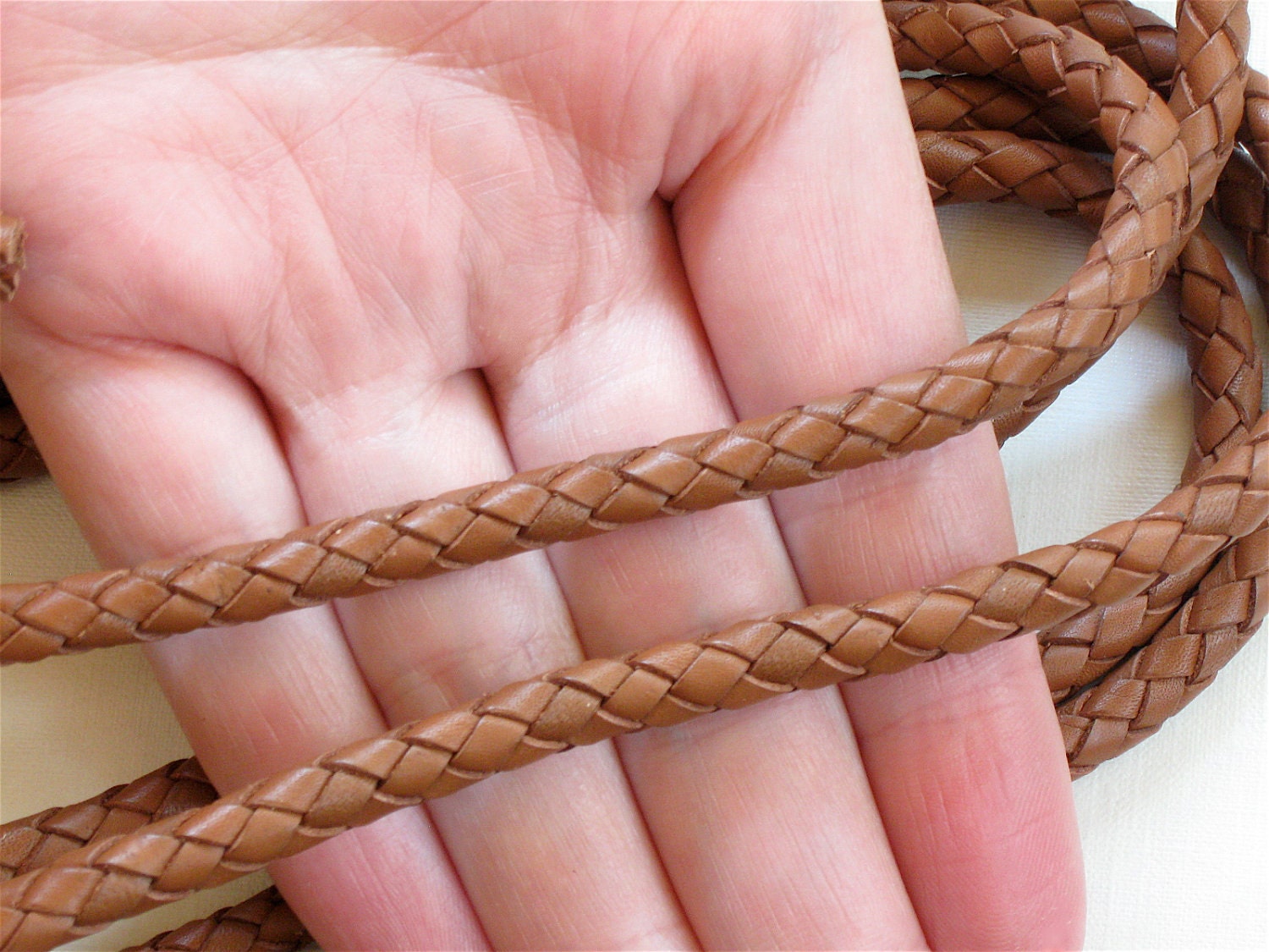 6mm Leather BOLO cord in Light Brown . 12 inches . High | Etsy