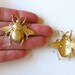 Large Brass BEE Jewelry Embellishment . Raw Brass Stamping Made in the ...