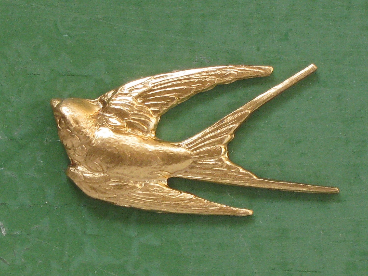 Gold SPARROW Bird Jewelry Embellishment. Raw Brass Stamping - Etsy