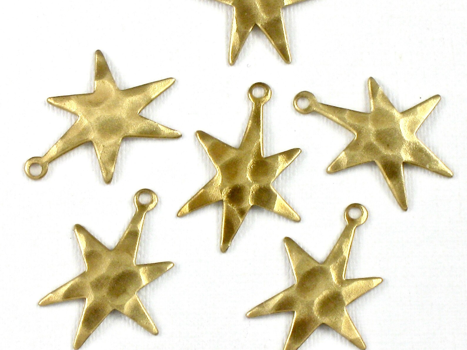 12 Gold Stars Hammered Organic Shape. Small Size. Raw Brass - Etsy