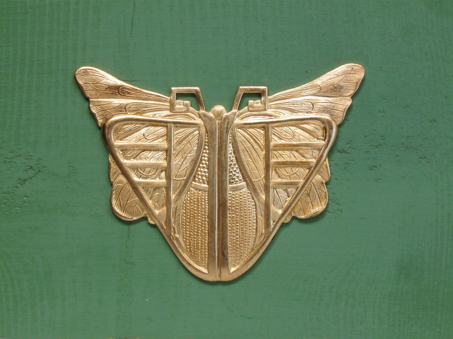 XX Large Brass Art Nouveau DECO Butterfly Beetle Pendant 73mm - Etsy